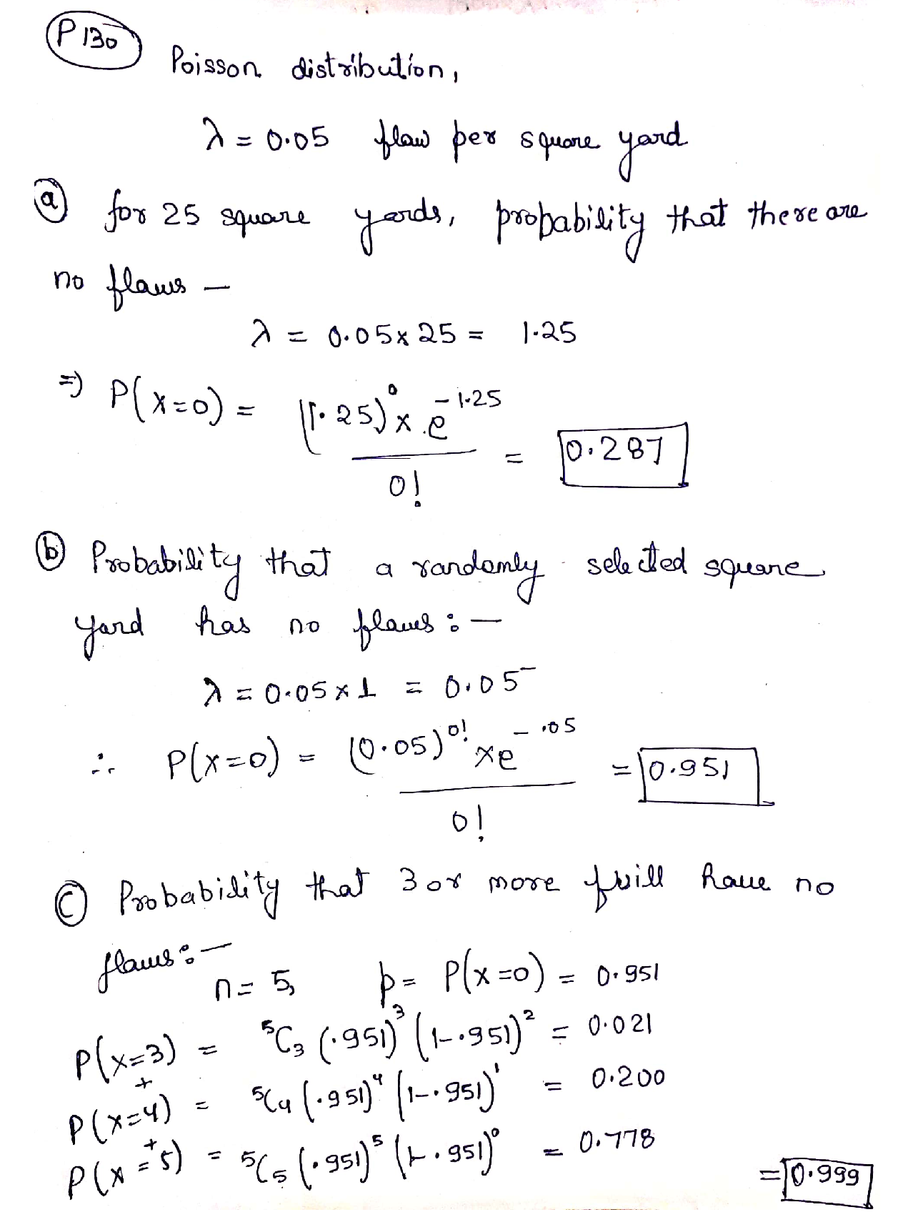 Solved: Flaws occur in mylar material according to a Poisson ...