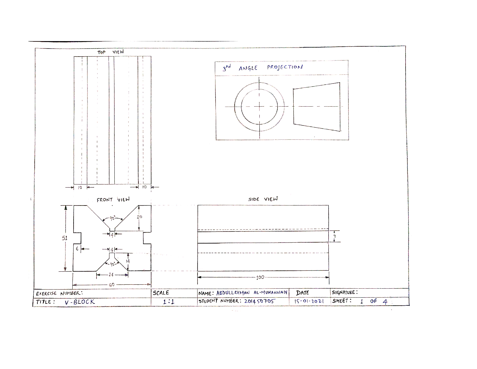 Solved: A V-block clamp consists of 3 components a base, yoke and ...