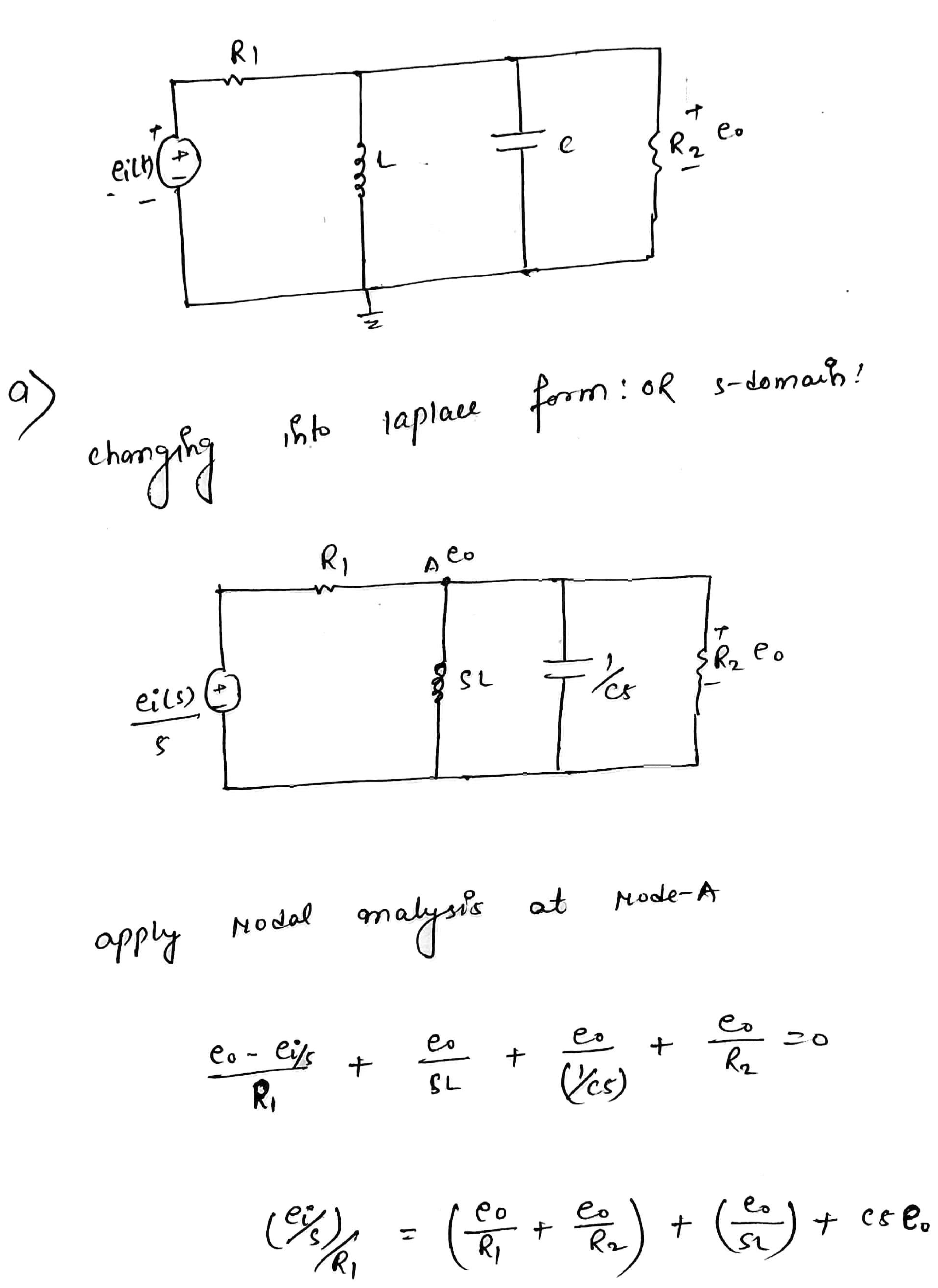 Solved: - The input-output differential equation for the circuit shown in Figu - TutorBin
