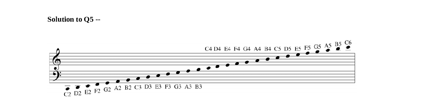 Solved: 5. Create a grand staff and notate two octaves of a major scale ...