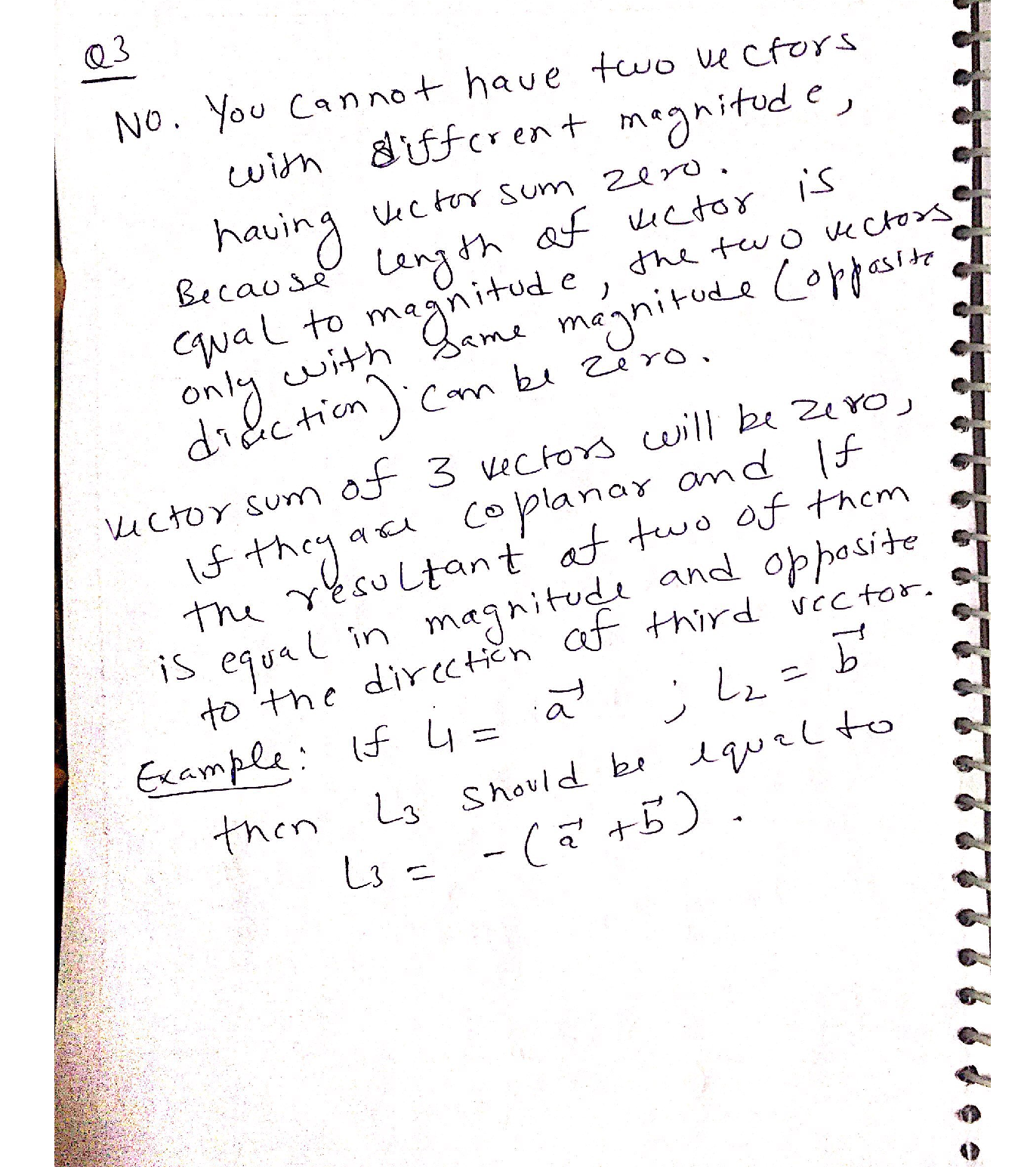 Solved: Q3) Can you find two vectors with different lengths that have a vector - TutorBin